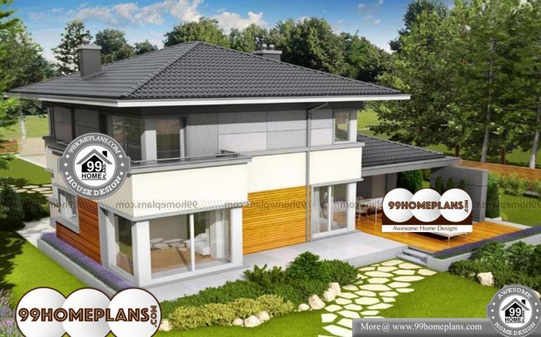 Traditional Style New Build Houses - Home Plans Elevation - Double Floor