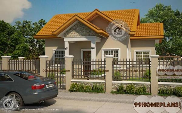 Simple Traditional Home Plans - House Elevation - Small Single Storied