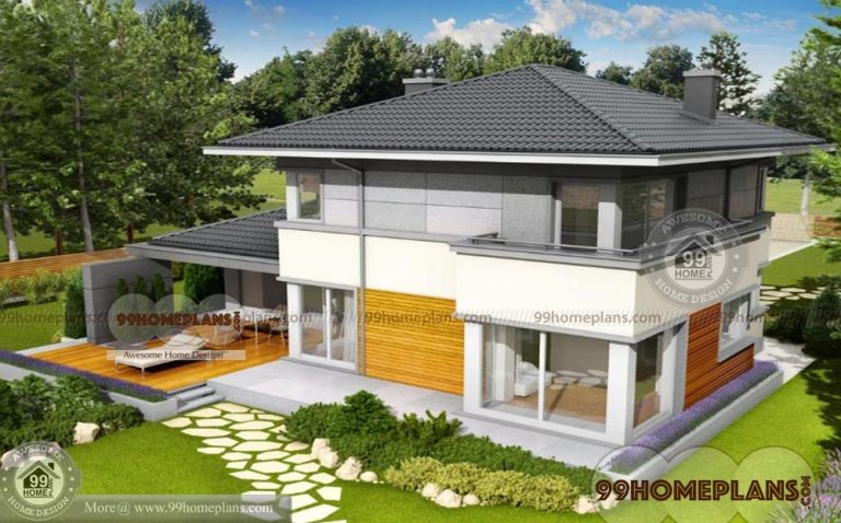 Traditional Style New Build Houses - Home Plans Elevation - Double Floor