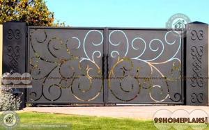 Compound Gate Design Photos with New Iron Gate Compound Wall Ideas