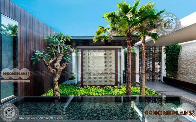 Courtyard Wall Designs Ideas with Wrap Around Trendy Gorgeous Garden