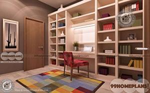 Home Office Library Design Idea - Traditional Indian style Plans ...