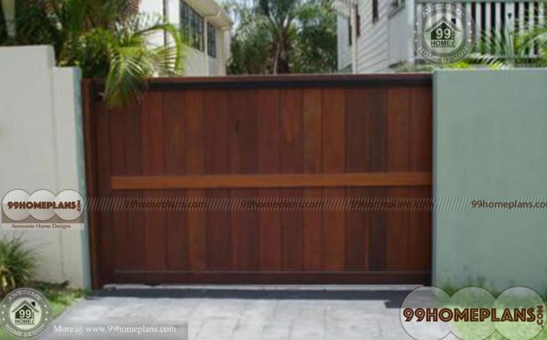 Simple Main Gate Design Ideas with Modern Wooden Classic Cute Gates