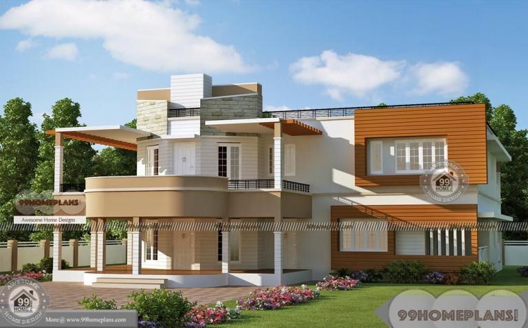 Draw Your Own House Plans Free with 2 Story Modern Indian Style Home