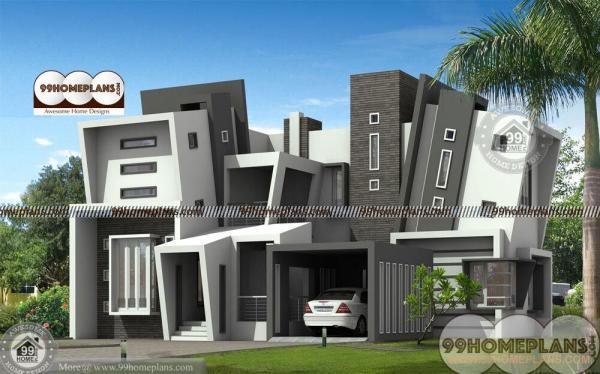 Two Story House Blueprints Contemporary Stylish Low Budget Home Plan