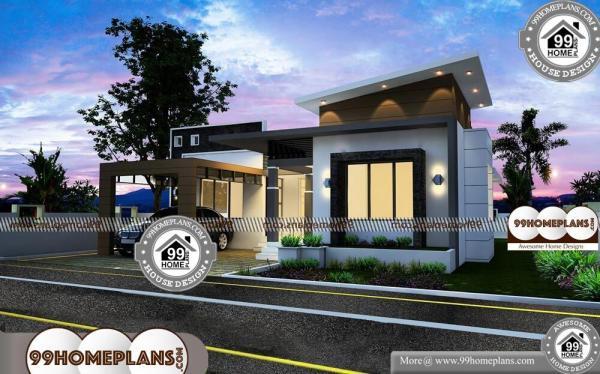 1 Floor House with Modular Flat Root Pattern Duplex Home Design Plans