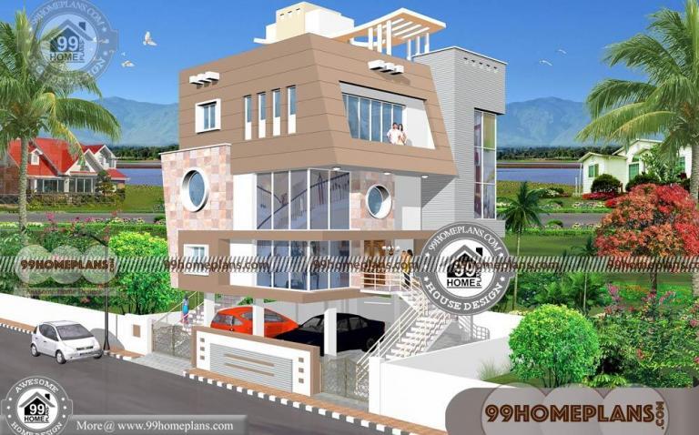 3 Floor House Design with Contemporary Modern New Style Home Plans