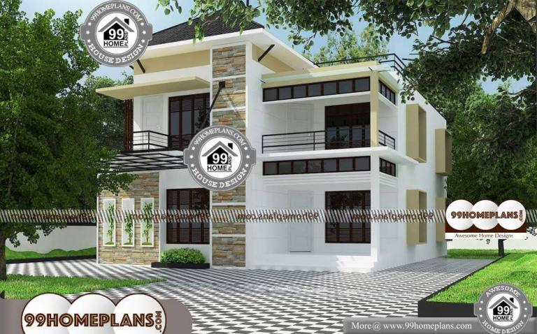Box House Design with Two Story Fusion Style home Floor Collection Plan