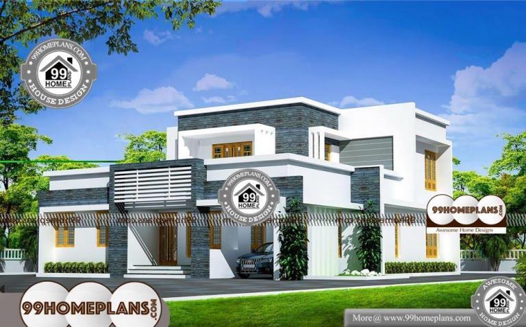 Box Style House Design with Very Cute Two Story Latest Collection Plans