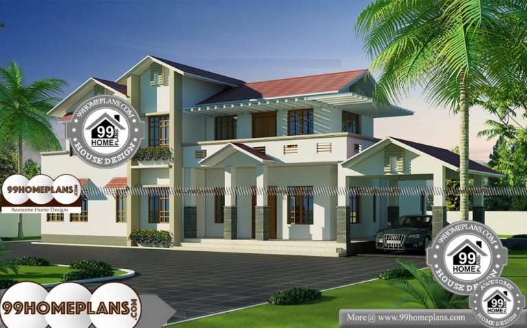 Double Storey Display Homes and Wide Space Balcony House Designs