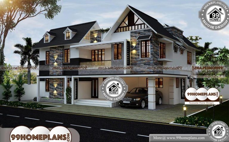 Simple 5 Bedroom House Plans with Double Floor Traditional Modern Plan