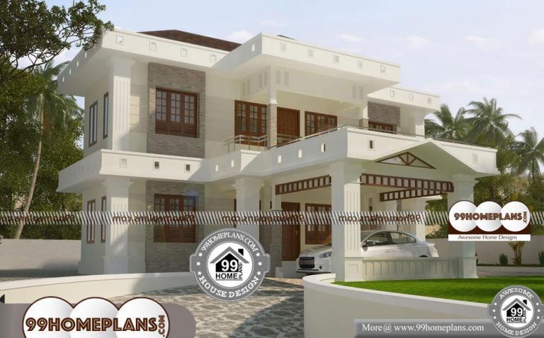 Traditional Stone House Designs with Double Story Modern Stylish Plans
