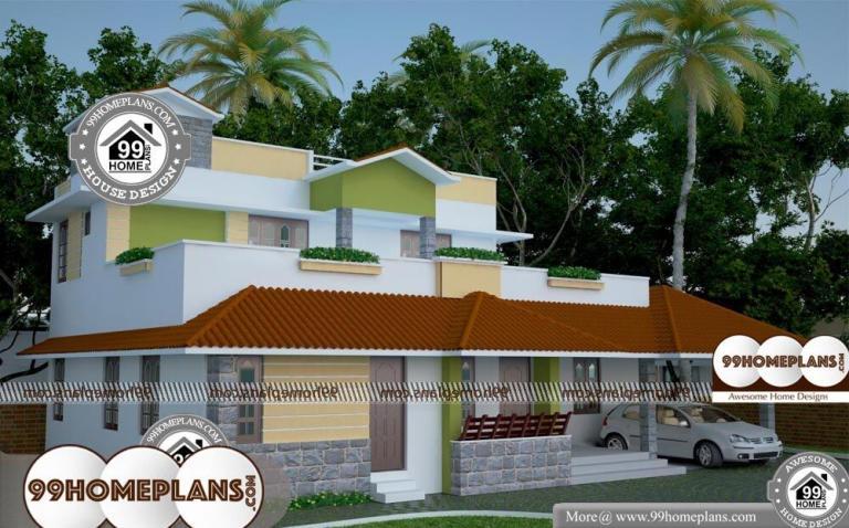 Two Storey House Designs And Floor Plans of Two Floor Traditional Veedu