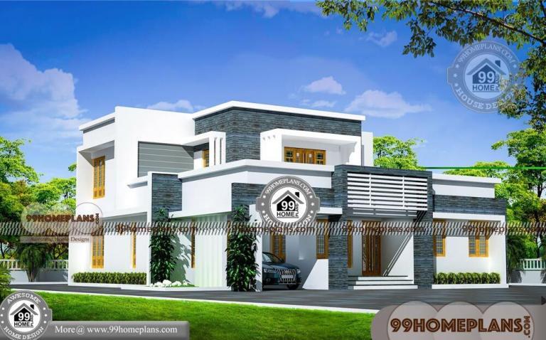 Box Style House Design with Very Cute Two Story Latest Collection Plans