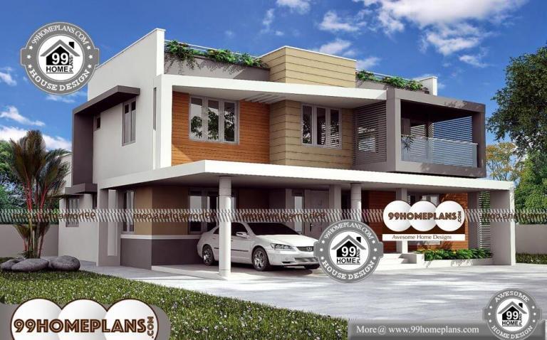 Box Type Design House Stylish Double Story Modern Arch Home Plans