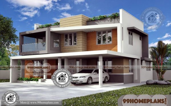 Box Type Design House Stylish Double Story Modern Arch Home Plans