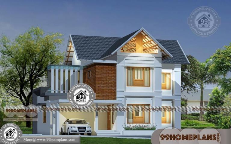 Double Story Home Design with Low Budget Modern Traditional Houses