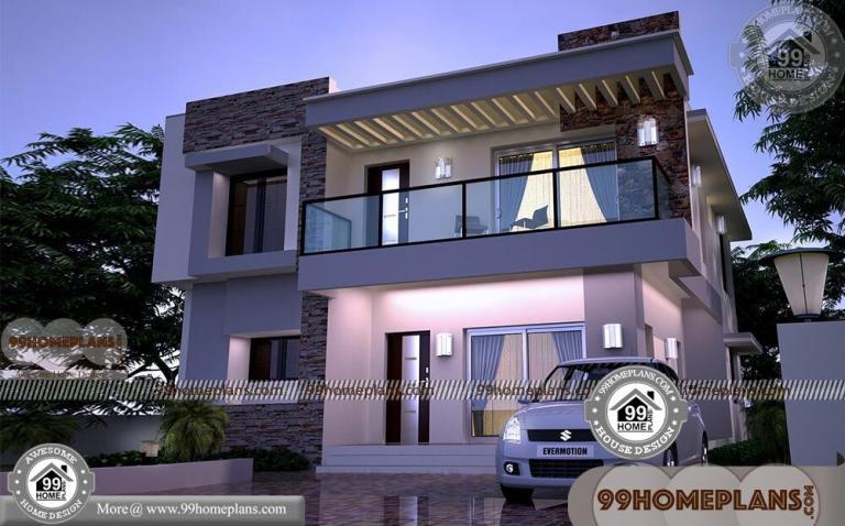 24x24 House Plans with 3D Elevations | Narrow Lot Box Patterned Homes