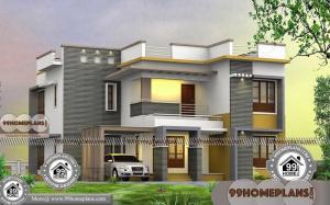 4 Bedroom Bungalow Plans with Two Level Flat Roof Stylish Collections