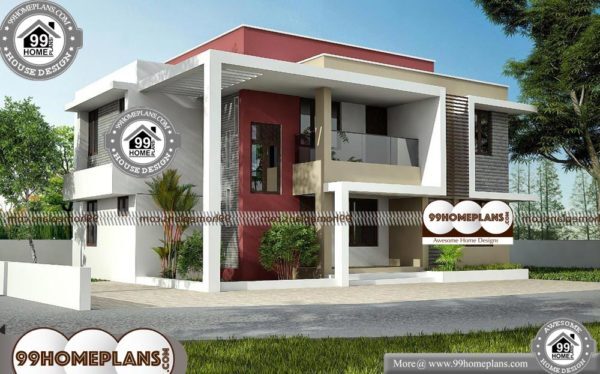 Box Type House Roofing & Modern 3d Exterior Elevations Plan Collections