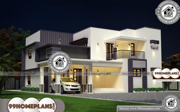 Modern Box Type House with 3D Elevations | Low Budget Square Designs