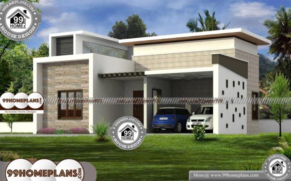 Modern House Design One Floor | Best Contemporary Style Flat Roof Plan