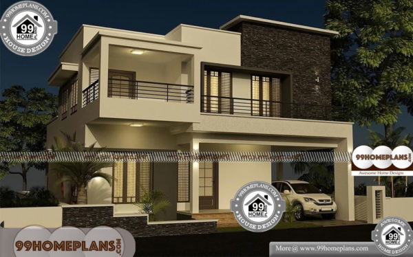 Villa House Plans with 3D Elevations | Box Type Modern Collections Free