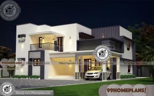 Modern Box Type House with 3D Elevations | Low Budget Square Designs