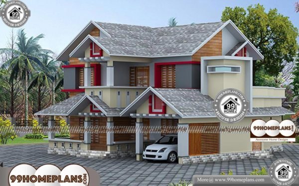 Front Design Of House Double Storey with 3D Front Elevation Design Plan