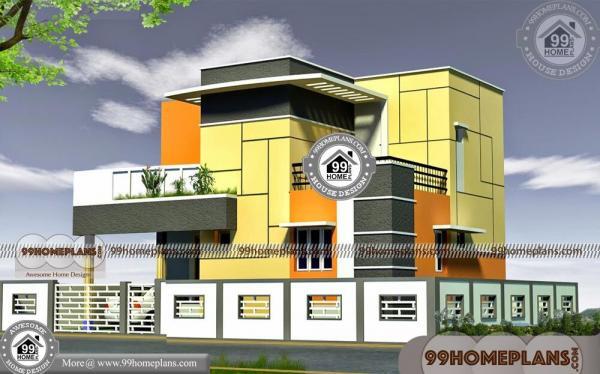 Indian Front Elevation Design with 58+ New Double Storey Home Designs